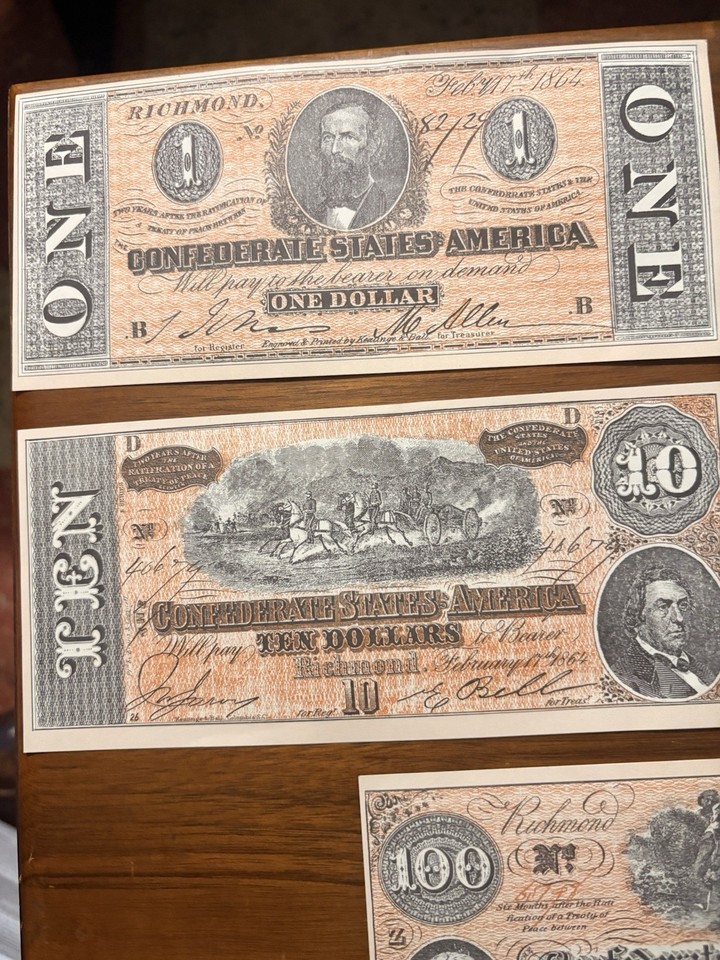 RARE Confederate Currency Collectors Antique reproductions (READ ...