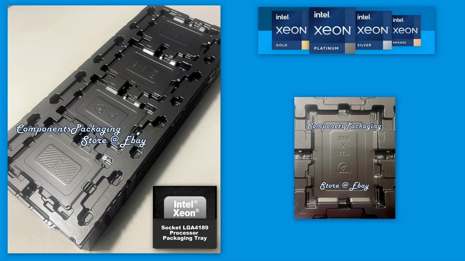 Intel Ice Lake Xeon Processor Tray for Socket LGA4189 CPU - Lot of 2 5 ...