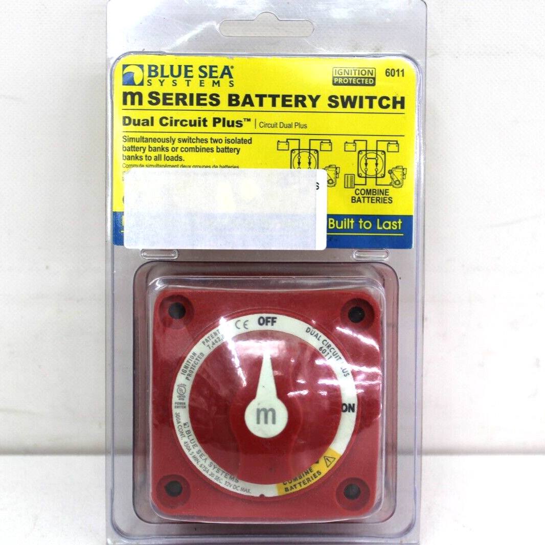 Blue Sea Systems 6011 M-series Mini Battery Switch Dual Circuit Plus ...