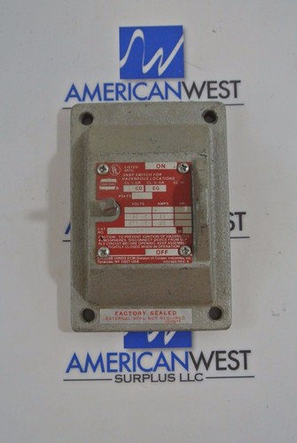 Crouse Hinds EDSC 1129 single gang ON OFF Switch for hazardous ...