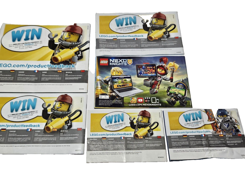 Lego Nexo Knights Instruction Manual Lot 6 Books 70312 70313 70315 ...