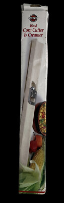 Norpro Wood Corn Cutter and Creamer Model #5401 Stainless Blade NEW ...