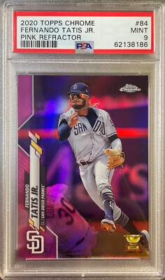 FERNANDO TATIS JR 2020 Topps Chrome Pink Refrac #84 PSA 9 MINT Gold Cup ...