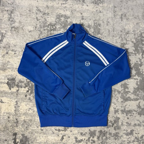Sergio Tacchini VTG Blue, White Tracksuit Top Track Jacket Mens XL ...
