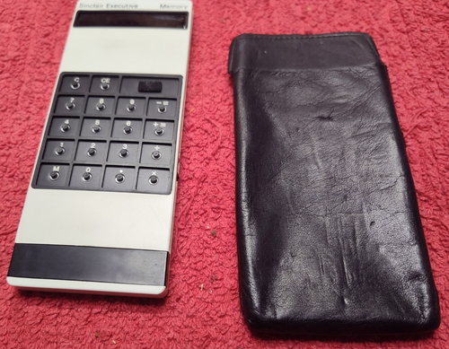 Sinclair Executive Calculator. White with black pouch | eBay