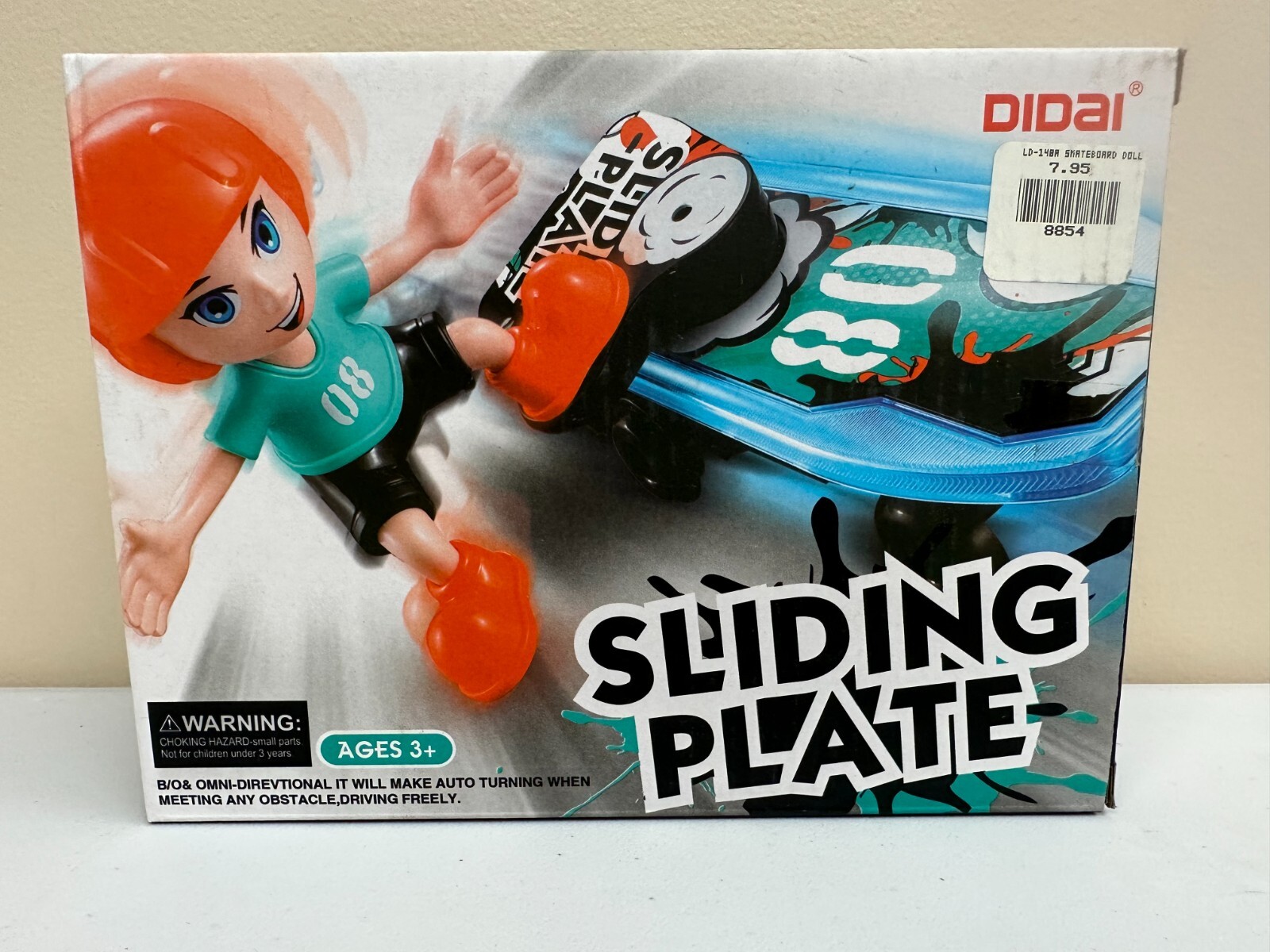 Sliding Plate Stunt Bump & Go Skateboarder Toy (New in Box!) Battery ...