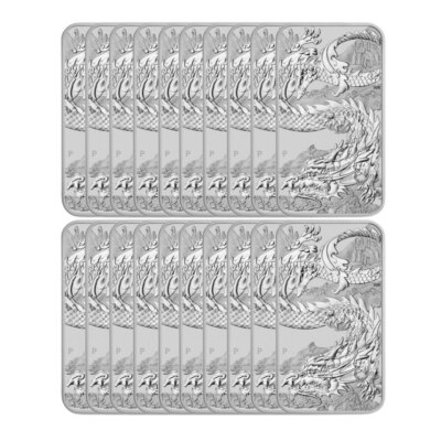 2023 1 oz Australian Rectangular Silver Dragon Coin (Lot of 20) | eBay