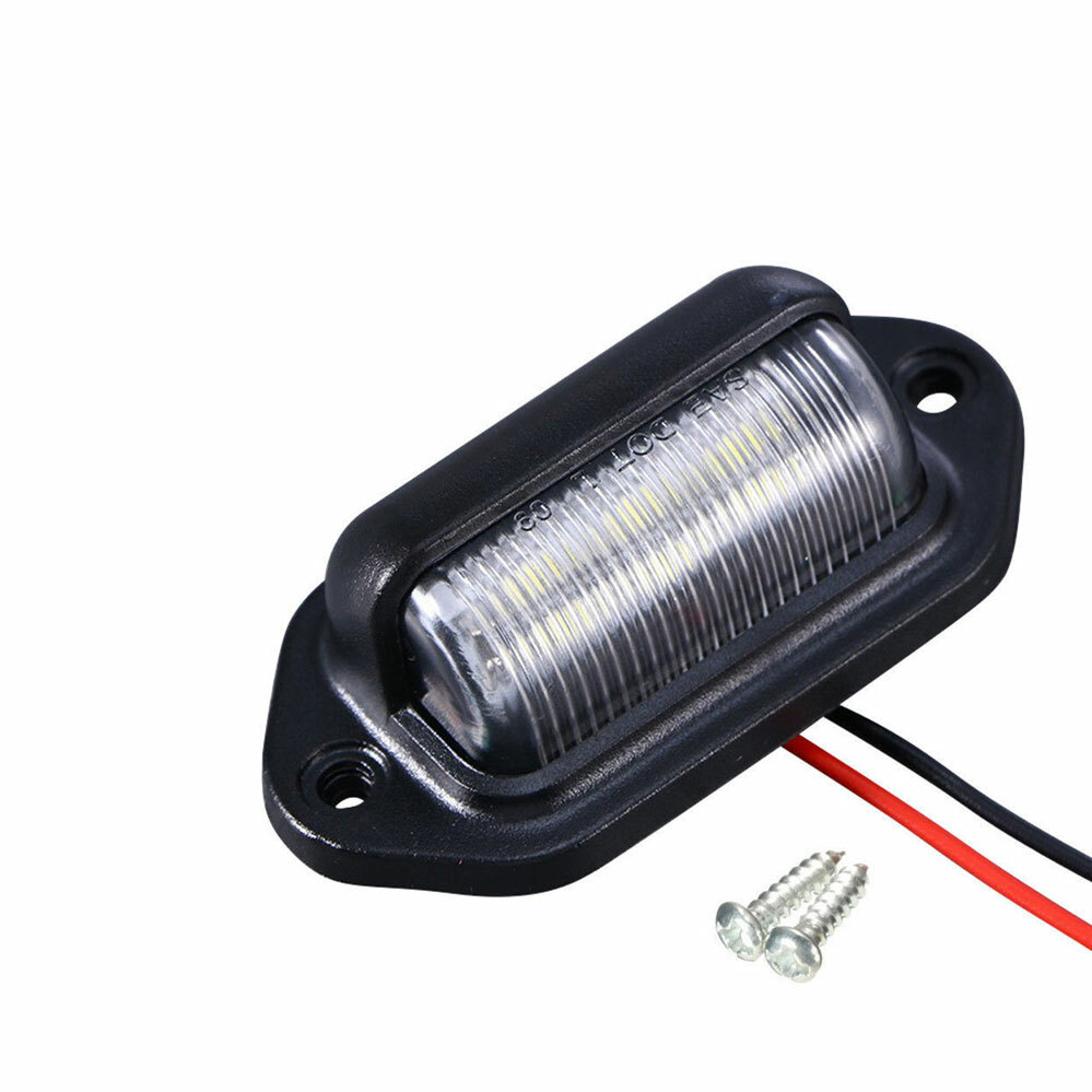 2PCS 6 LED License Number Plate Light Lamps for Truck SUV Trailer Lorry ...