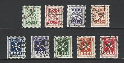 RHODES, RODI, GREECE, ITALIAN OCCUPATION, # J/1-9, USED/CTO, POSTAGE ...