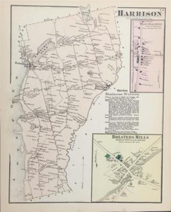 Antique Map Harrison, Maine - FW Beers Cumberland County Maine 1871 | eBay