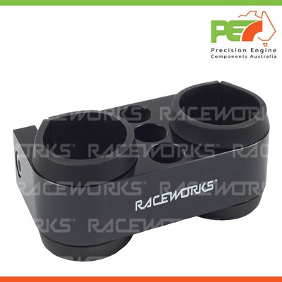 New * RACEWORKS * Black Billet Twin Pump Bracket Suits Pierburg/Walbro ...