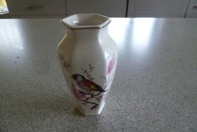 Royal Worcester Spode Palissy VASE 4.75"/12cm tall Goldfinch c.1980 | eBay