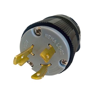 NEMA L6-20 Locking Plug | 250V - 20A - 2 Pole 3 Wire | cUL Listed ...