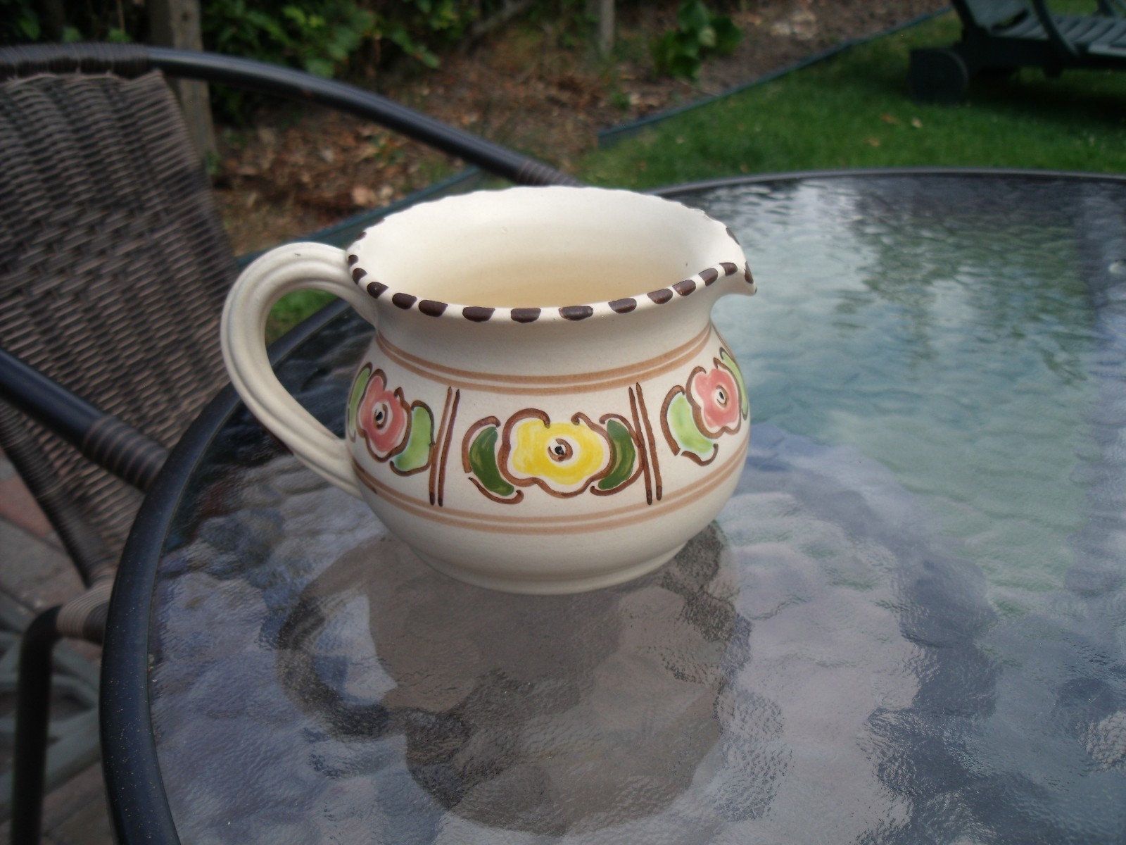 Retro 1950s/60s Honiton Pottery Jug with floral pattern ~ impressed ...