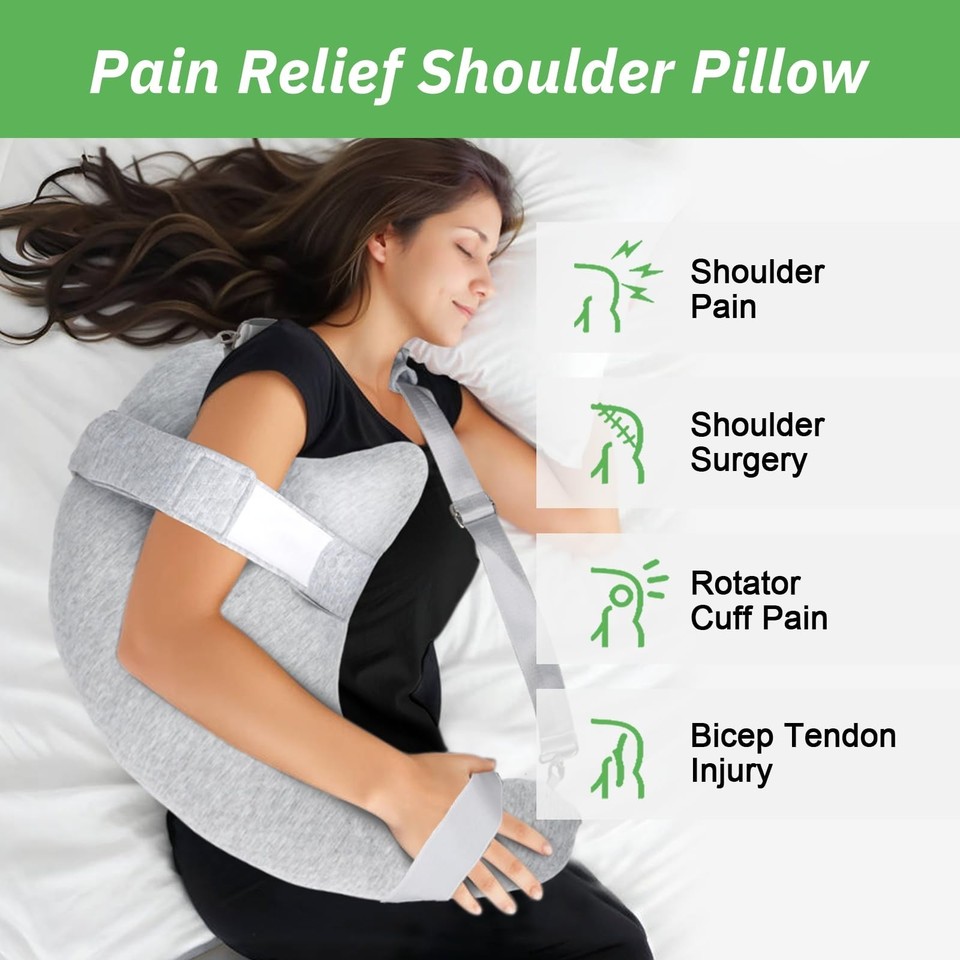 Rotator Cuff Pillow, Post Shoulder Surgery Pillow for Sleeping or ...