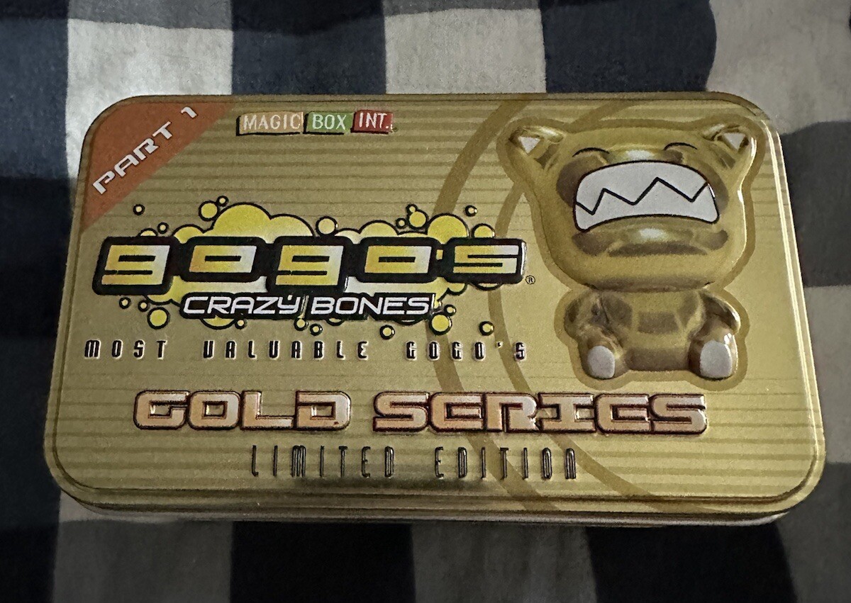 Gogo's Crazy Bones Gold Series Limited Edition Tin Box with 10 Figures ...