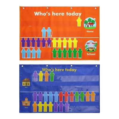 Attendance Pocket Chart Classroom Management Pocket Chart, 81??48cm ...