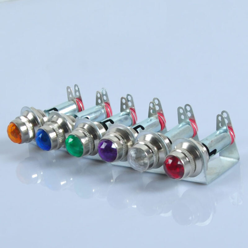 1pc Guitar Amp Red Jewel Lamp Indicator Amplifier for pilot Light Metal ...