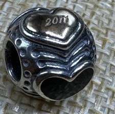 PANDORA | 14k Gold Silver Black Friday Charm 790591EN16 RARE Retired ...