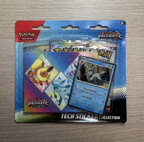Pokemon TCG Prismatic Evolutions Tech Sticker Collection Glaceon New ...