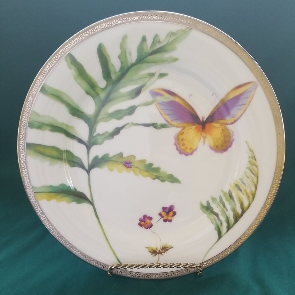 CHARTER CLUB 9.5" Luncheon Plate GRAND BUFFET PLATINUM BUTTERFLY | eBay