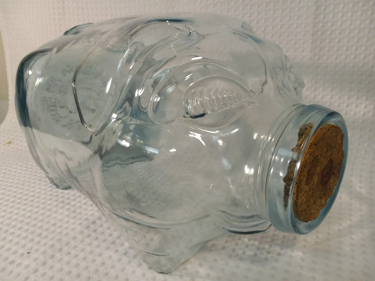 Vintage Big Glass Piggy Bank