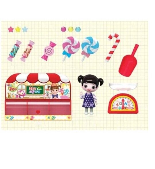 KONGSUNI mini Candy Shop Toy Figure Set Role Play Korea TV Animation ...