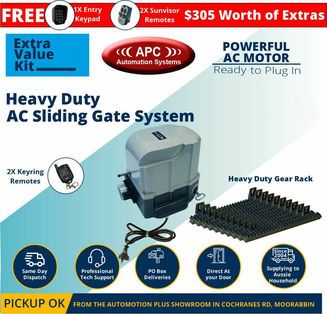 Powerful Sliding Gate Opener All in One Kit for Sliding Gate Automation ...