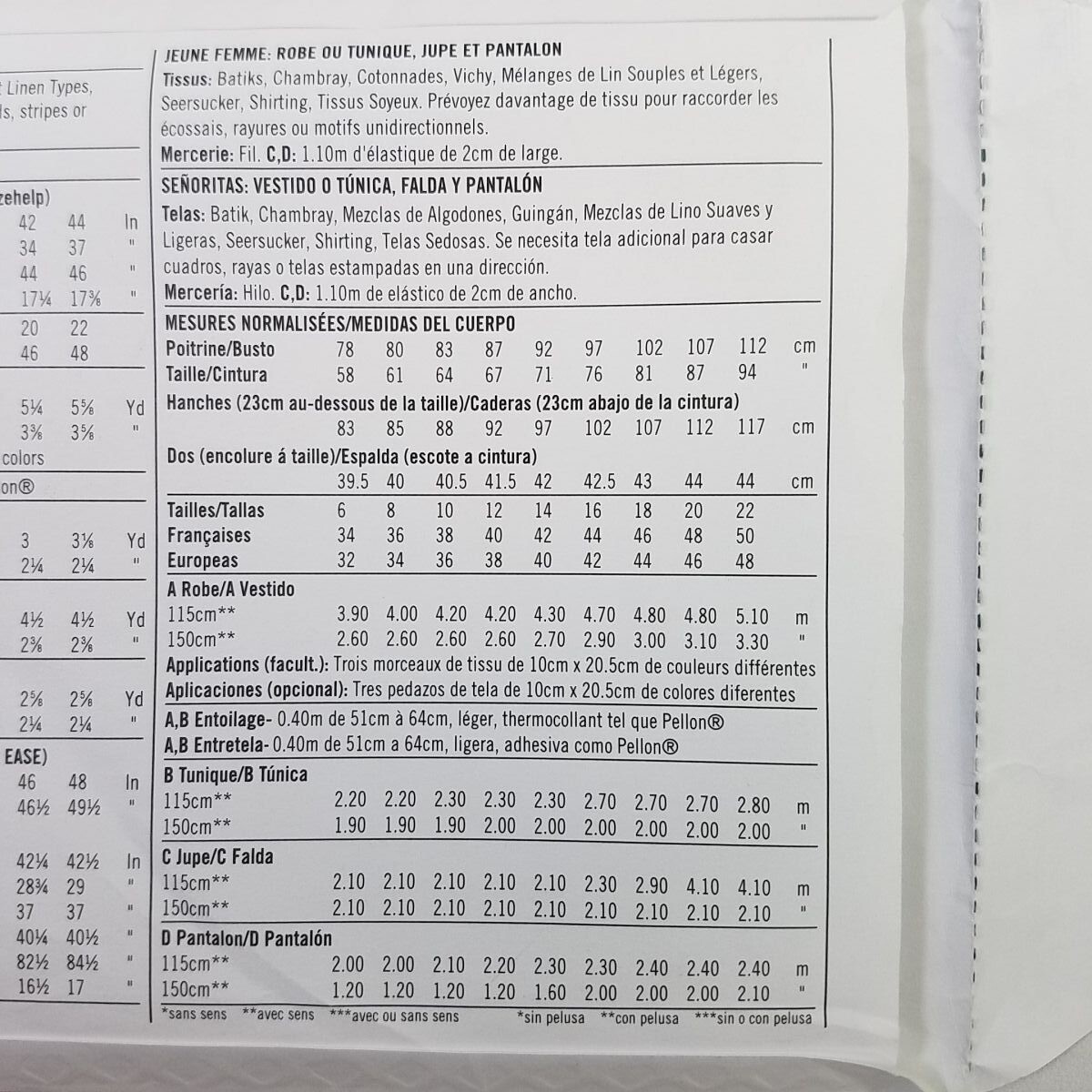 Simplicity 8960 Uncut Tunic Pant Skirt Pattern Handkerchief Lagenlook ...