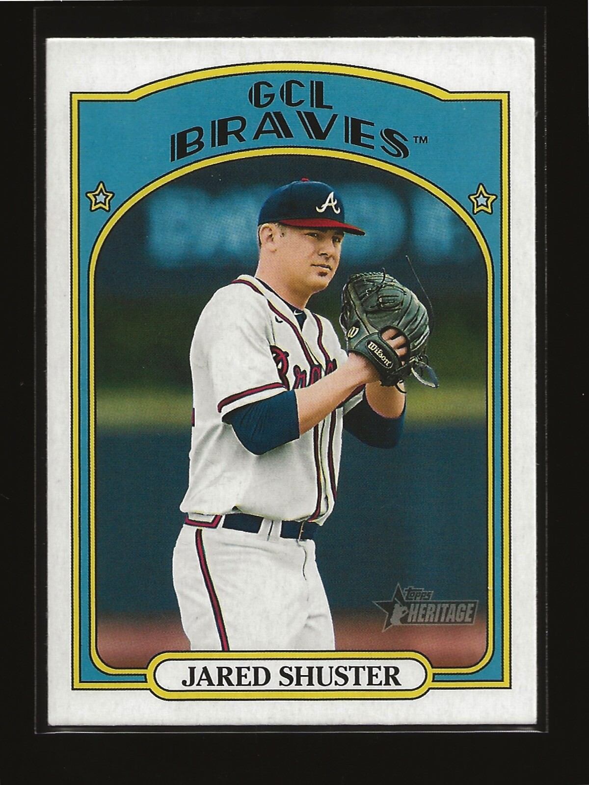 JARED SHUSTER 2021 Topps Heritage Minor League Base Card GCL Braves ...