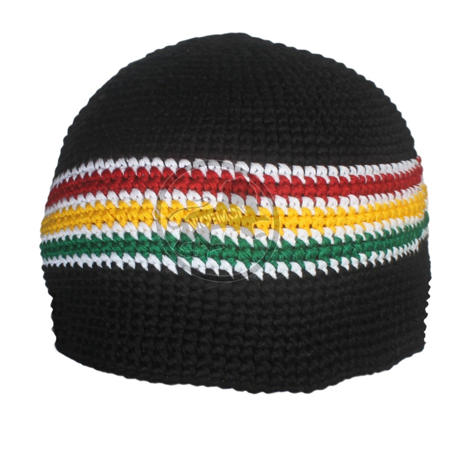 Skullcap Skull Cap Kufi Rasta Surfer Reggae Jamaica Handmade 100% ...