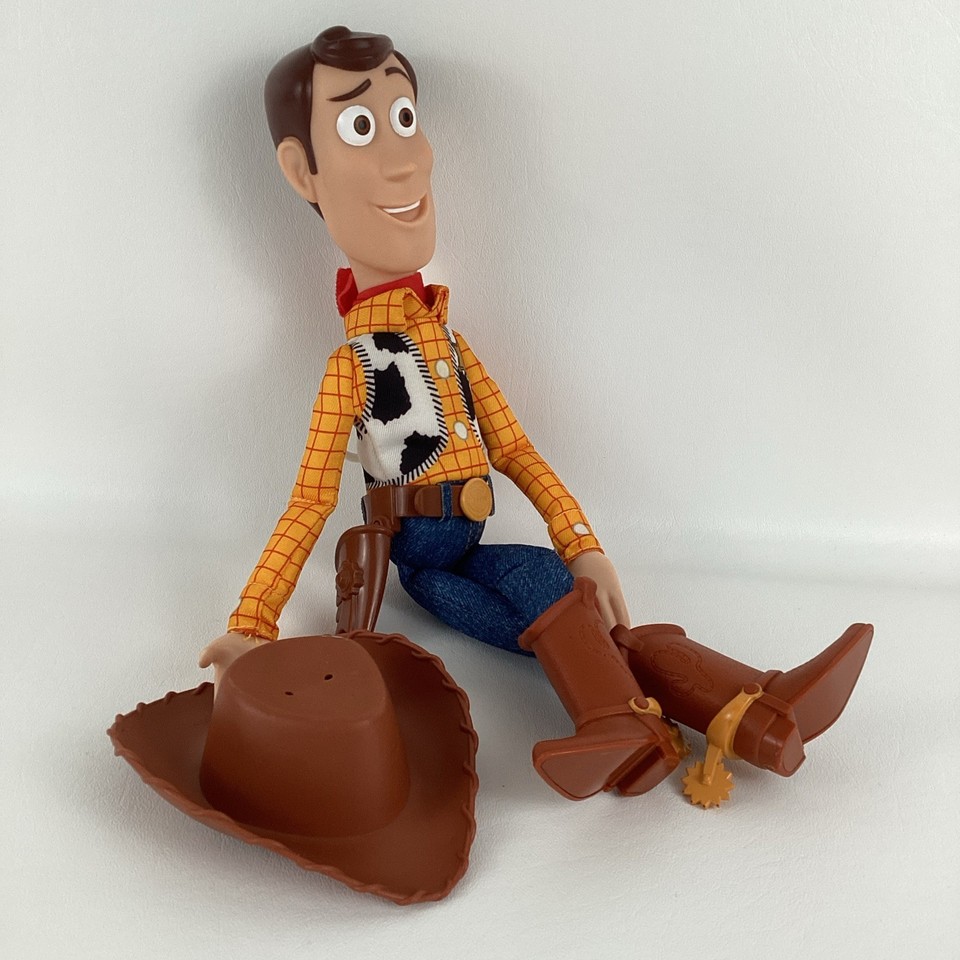Disney Pixar Toy Story Sheriff Woody Figure 15" Pull String Cowboy Doll ...
