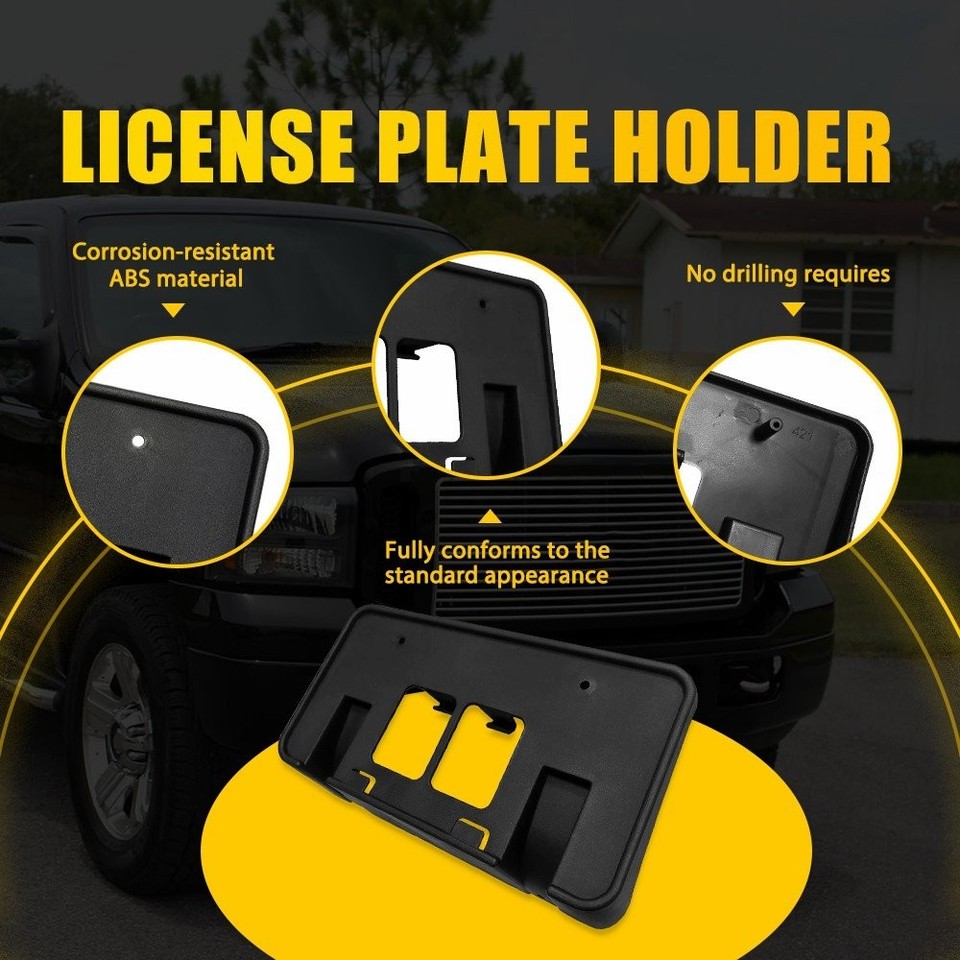 Front License Plate Tag Frame Bracket Fit 2005-2007 Ford Super Duty ...