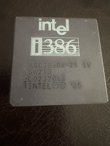 Intel 386DX-16 A80386DX 25 SX228 MHz GOLD SCRAP PINS Very Rare ...