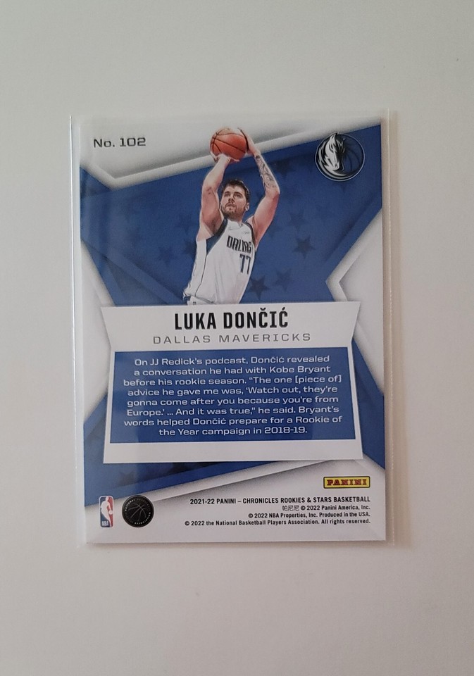 Luka Doncic 2021-22 Panini Chronicles Rookies & Stars Base #102 Dallas ...