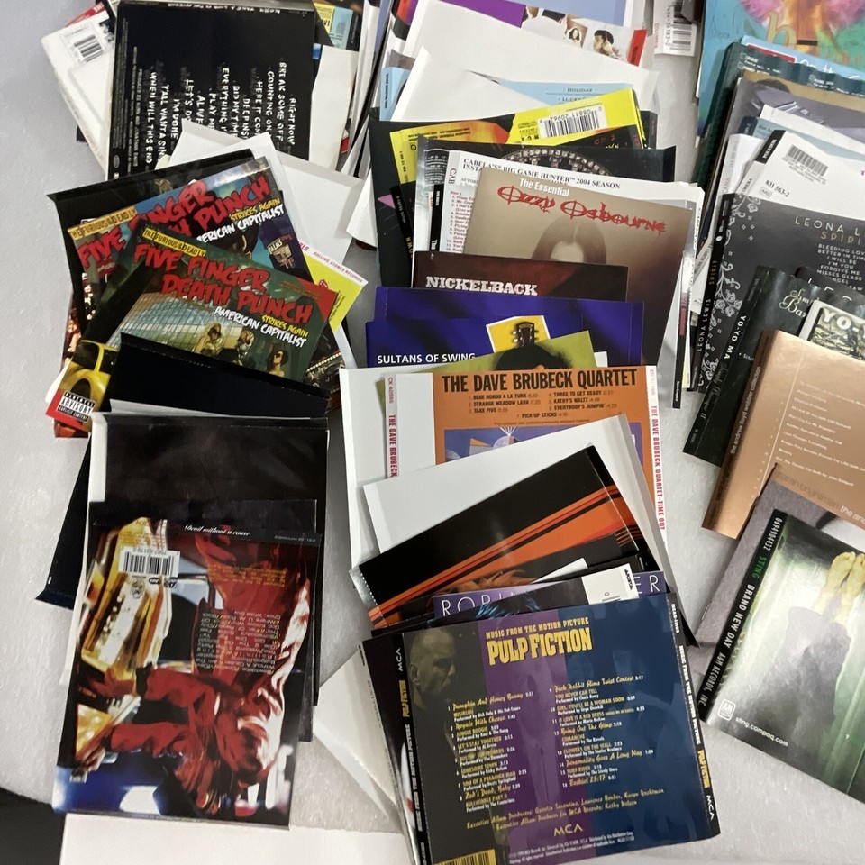 Big Lot Of Music CD Paper Inserts All Genres Collectible Album Art ...