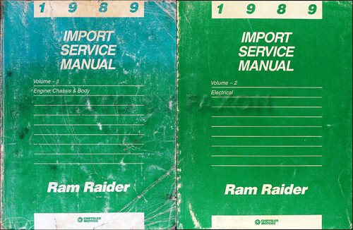 1989 Dodge Ram Raider Repair Shop Manual 2 Volume Set of OEM Service ...