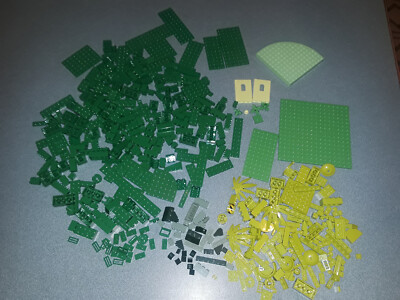 LEGO LOT 500 LEGO GREEN PIECES PARTS NEON GREEN GRASS GREEN ARMY GREEN ...