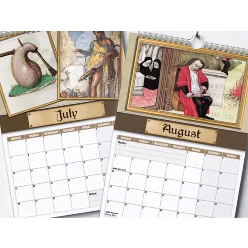 Medieval Dick Pics 2025 Calendar, Strange Medieval Dick Wall Calendar ...