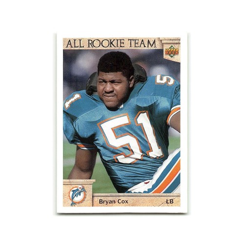 Bryan Cox Rookie 1992 Upper Deck #47 Miami Dolphins Football Card NM | eBay