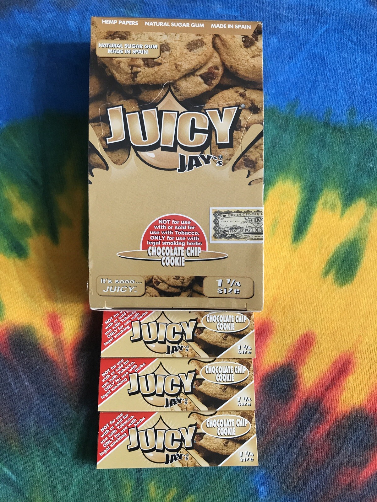 JUICY JAY'S (3) PACKS CHOCOLATE CHIP COOKIE🍪🍪🍪1 1/4 ROLLING PAPERS FREE ...