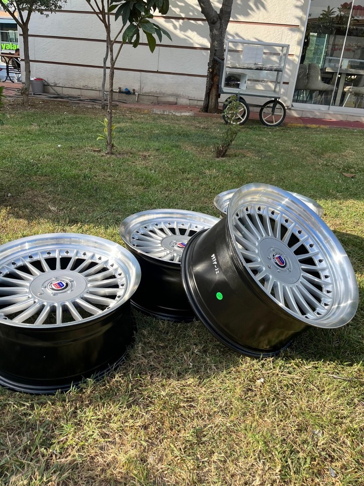 ALPINA Style Wheels 17x8/9 Deep Dish Silver Rims 4x100 for BMW E30 ...