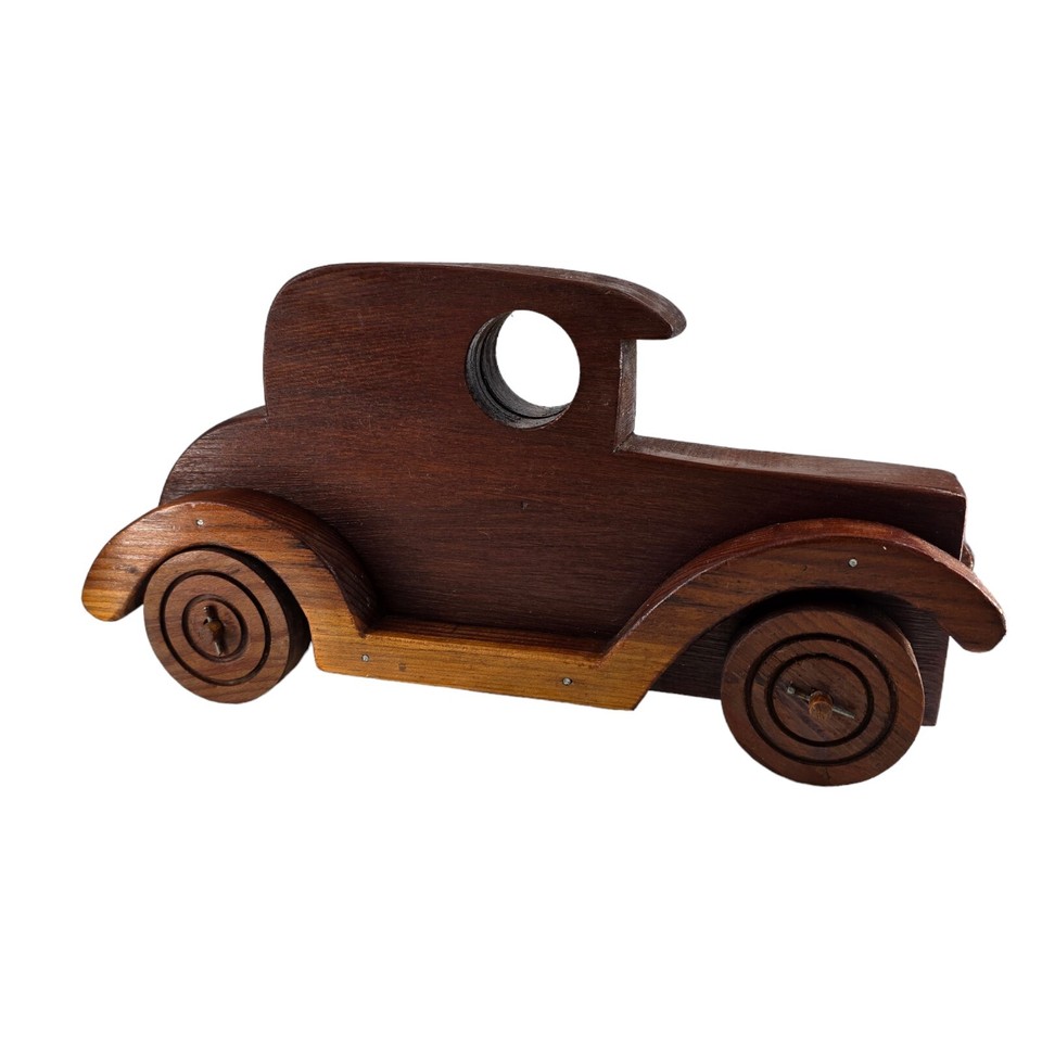 Wooden Model T Car Homemade Toy or Shelf Display Mans Cave 13"x6.5" | eBay