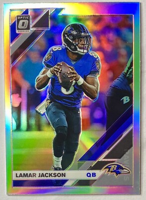 2019 Donruss Optic Lamar Jackson Silver Holo Prizm Card #9 Ravens | eBay