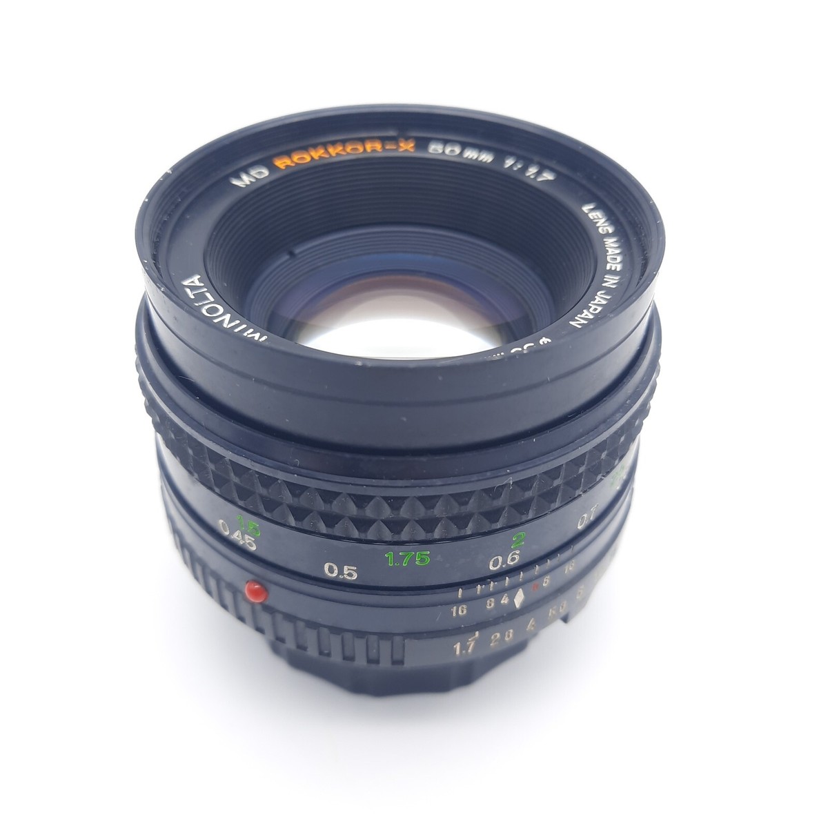 Vintage Minolta MD Rokkor-X 50mm F1.7 Manual Focus Lens with Vintage Minolta MD Rokkor-X 50mm F1.7 Manual Focus Lens with