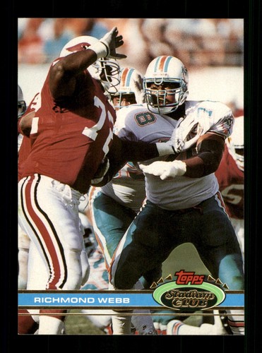 Richmond Webb #78 Miami Dolphins Topps Stadium Club Football Trading ...