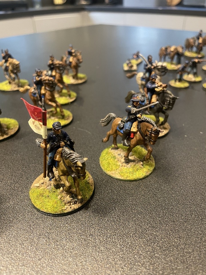 Painted 28mm ACW Union Cavalry, Perry miniatures | eBay UK