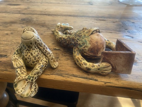 Vintage Wild Earth Pottery Frogs, Sold together | eBay