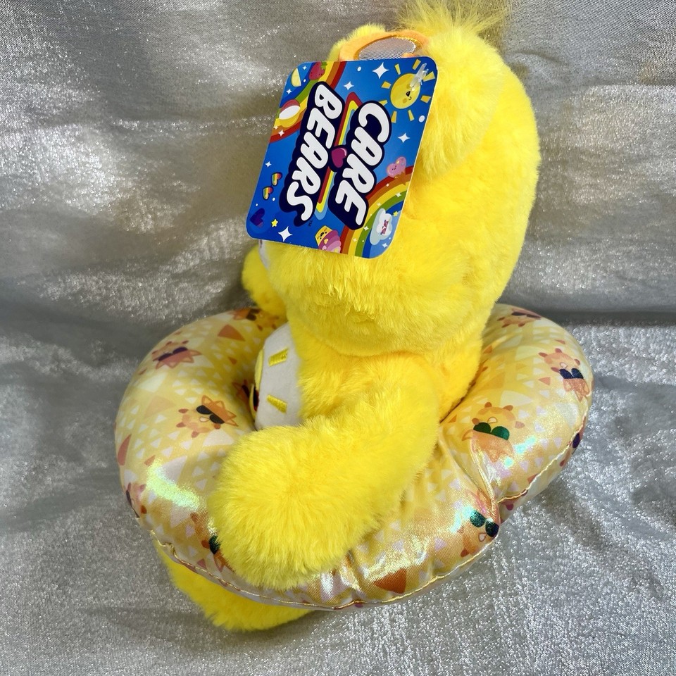 CARE BEARS Funshine Bear Summer Plush Pool Float Yellow Sun NWT | eBay