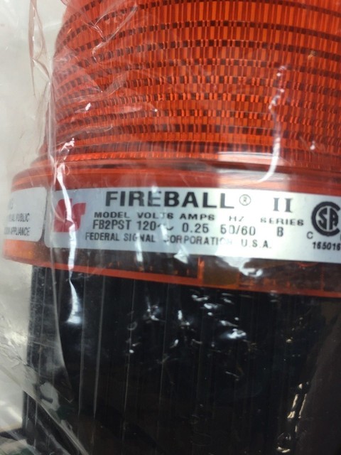 Federal Signal FB2PST Fireball 120VAC Strobe Warning Light - Amber ...